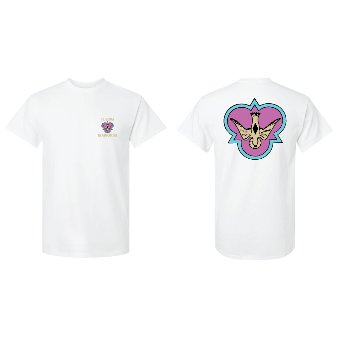 Tshirt White 60's Logo – Flying Diamonds of California
